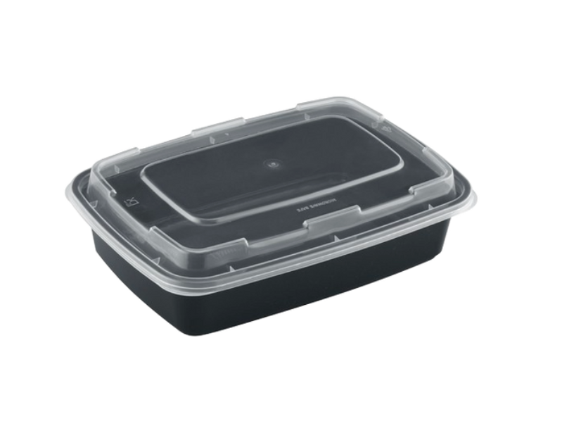38oz Rectangular Microwaveable Container with Lid, 150 sets | Green ...