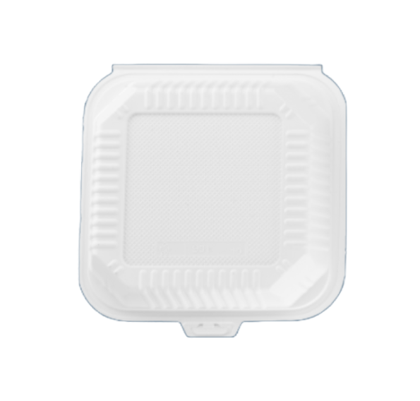 Clamshell Container, Center Slide, 9.5"x9.25" | Green Horizon Supplies